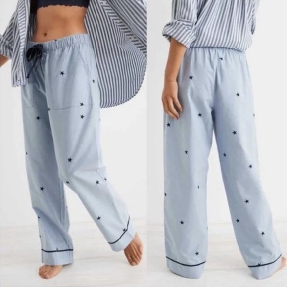 aerie | Intimates & Sleepwear | Nwt Aerie Blue Star Pajama Pants Size L ...